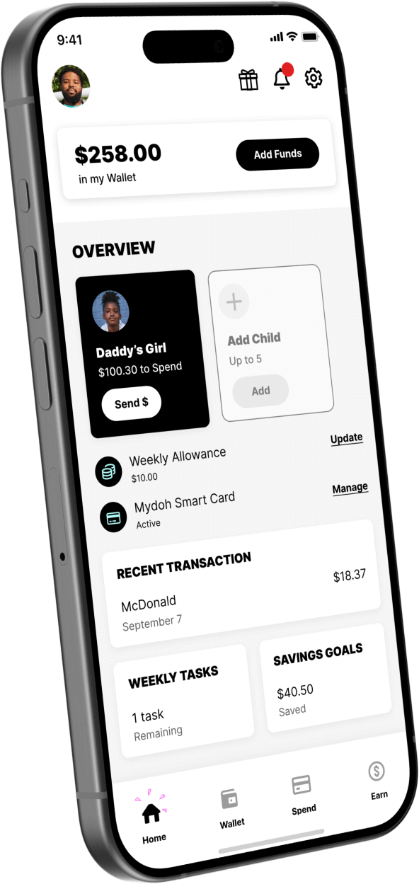 Mydoh | The Smart Cash Card & App For Families
