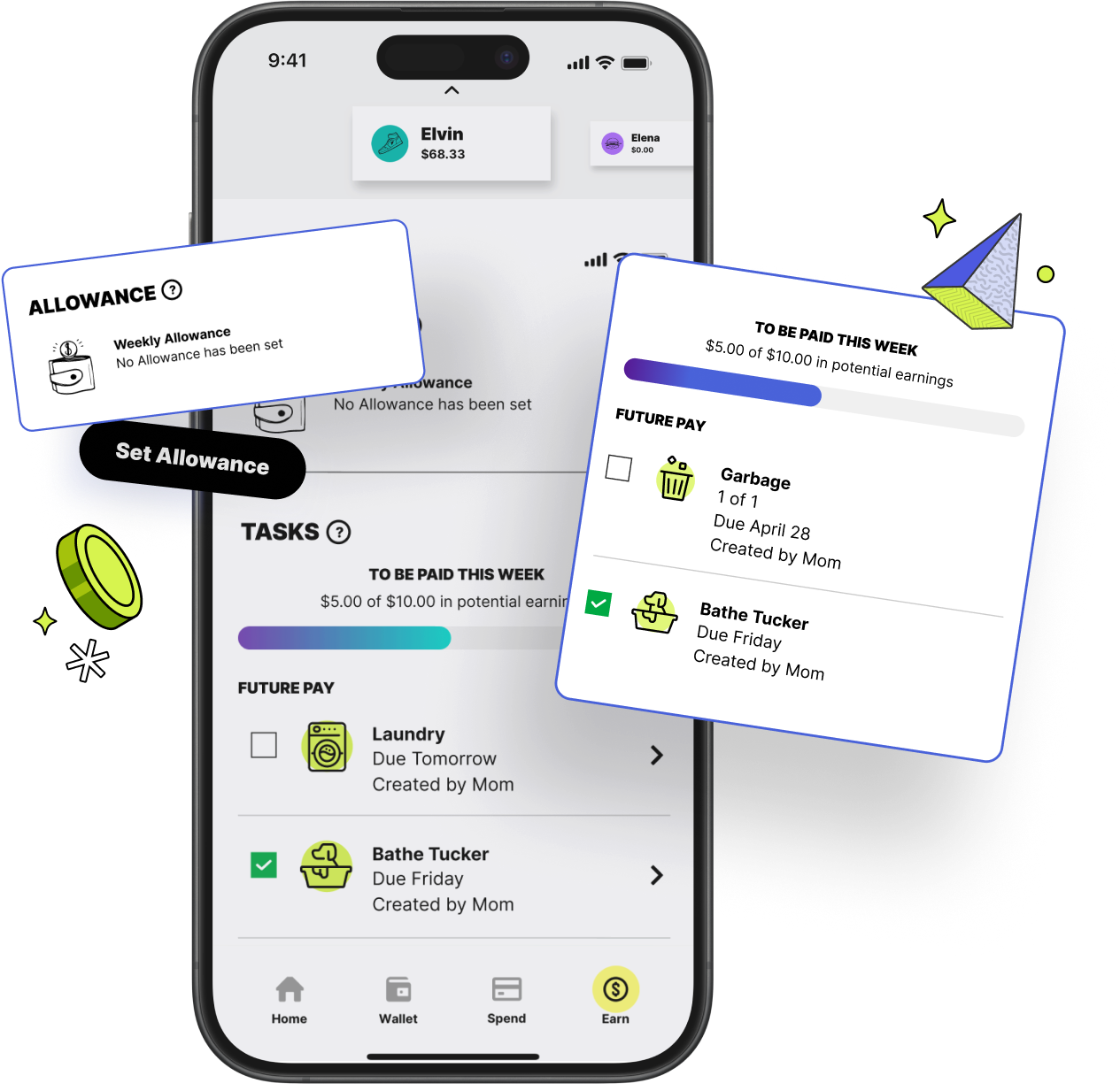 Tasks and Allowance | Mydoh