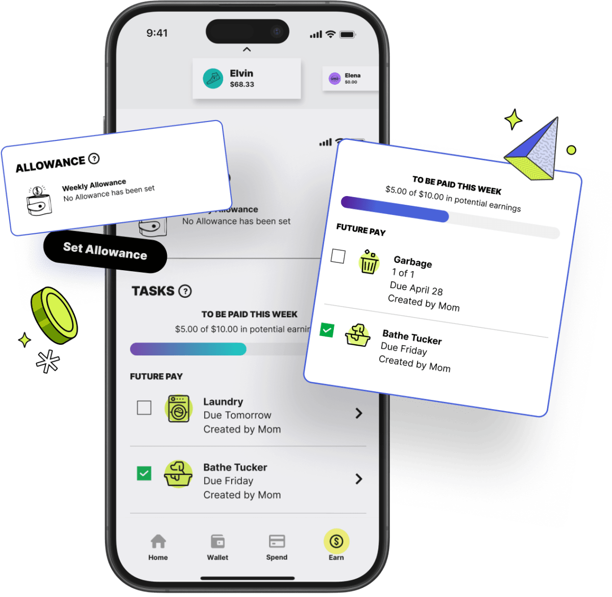 Tasks and Allowance | Mydoh